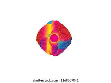 Multi Colored Symbol Isolated On White Stock Vector (Royalty Free ...
