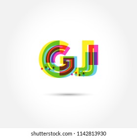 Multi Colour Letters G J Joint Stock Vector (Royalty Free) 1142813930 ...