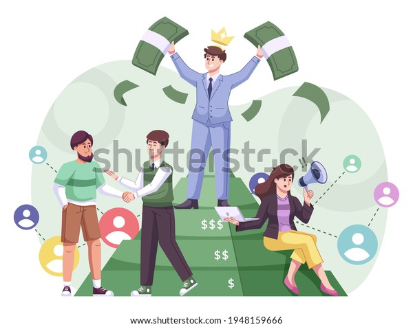 Multi Level Marketing Illustration This Illustration Stock Vector ...