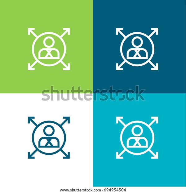 Multi Skills Employee Green Blue Material Stock Vector (Royalty Free ...