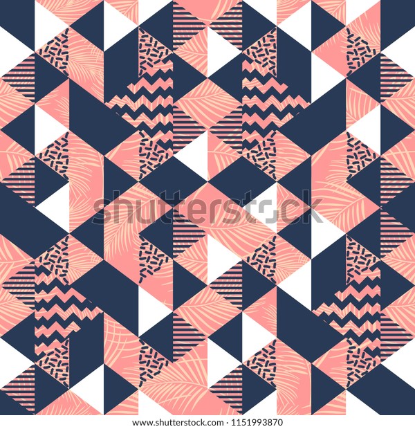 Multicolor Geometric Triangle Pastel Color Patten Stock Vector (Royalty ...