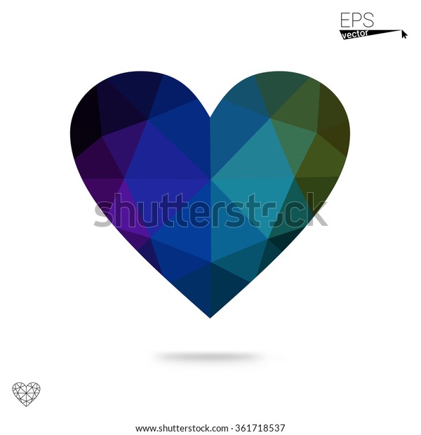 Multicolor Heart Isolated On White Background Stock Vector (Royalty ...