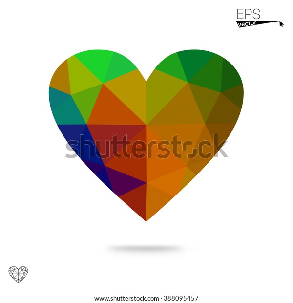 Multicolor Heart Isolated On White Background Stock Vector (Royalty ...