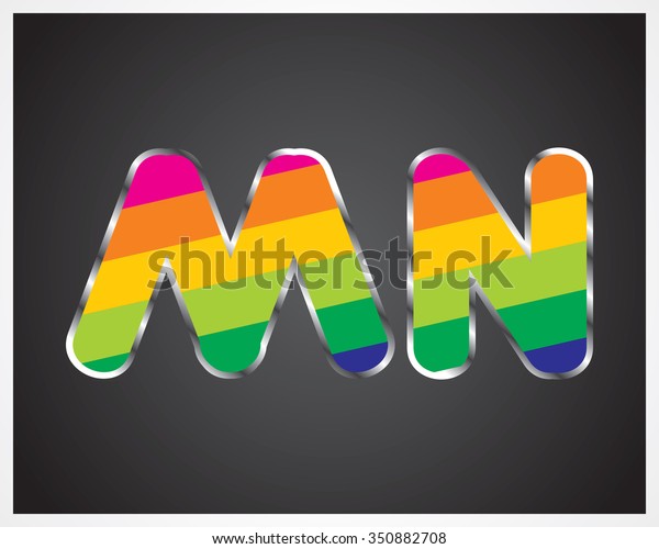 Multicolor Stripes Style Alphabet Letters Isolated Stock Vector ...