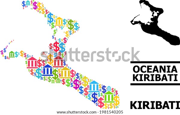 Multicolored Bank Money Mosaic Solid Map Stock Vector (Royalty Free ...
