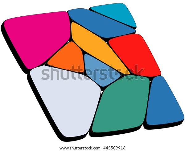 Multicolored Blocks Varying Shapes Sizes Template Stock Vector (Royalty ...