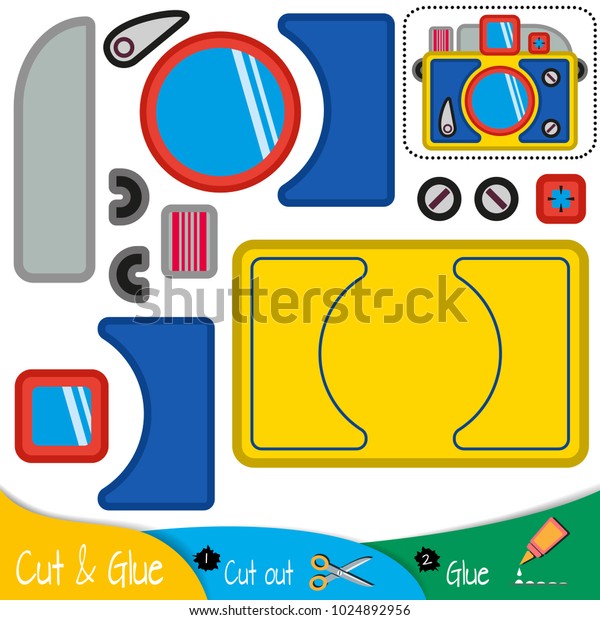 Multicolored Camera Lens Education Paper Game Stock Vector (Royalty ...
