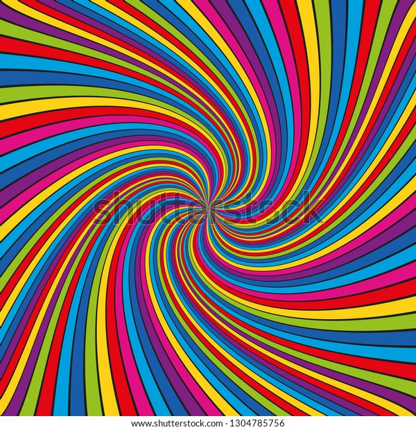 Multicolored Lines Spiral Colorful Lines Background Stock Vector ...