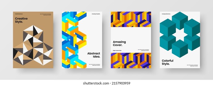 Multicolored Placard A4 Vector Design Template Stock Vector (Royalty ...