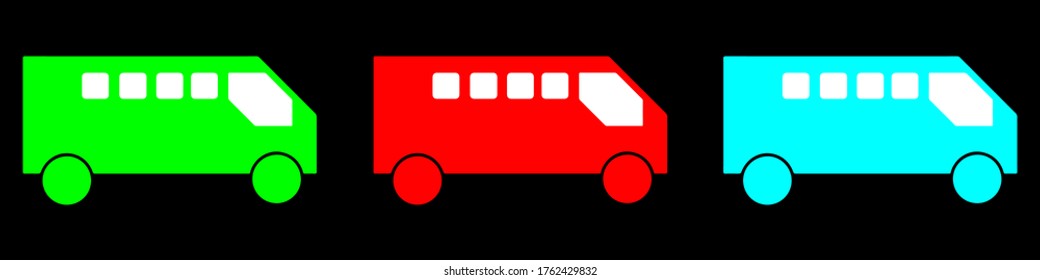 Truck Icons Multiple Colorsvector Illustration Background: เวกเตอร์ ...
