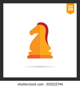 Multicolored Vector Icon Orange Chess Knight Stock Vector (Royalty Free ...