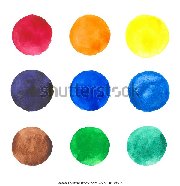 Multicolored Watercolor Points Vector Stock Vector (Royalty Free ...