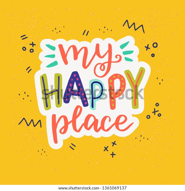 Multicolour Hand Drawn Lettering Text My Stock Vector (Royalty Free ...