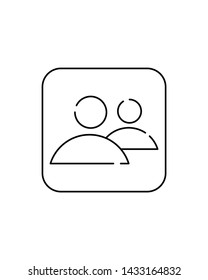 Multidouble Guest Room Line Drawing Icon Stock Vector (Royalty Free ...