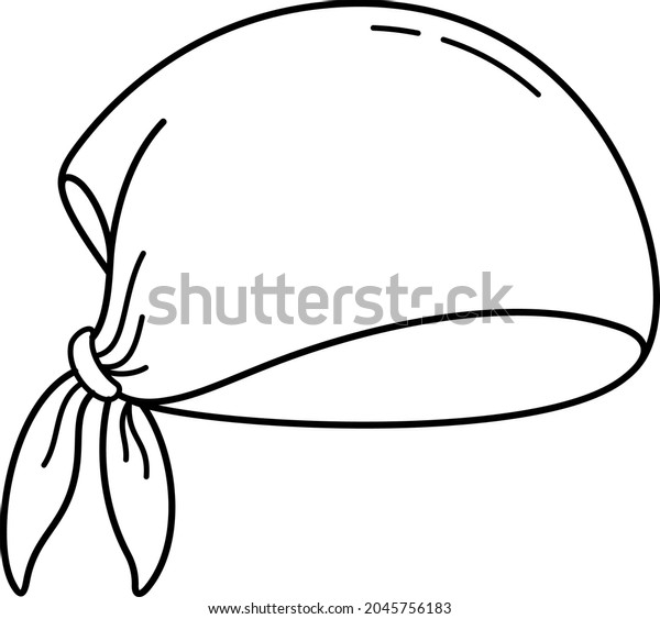 Multifunctional Head Bandana Vector Outline Illustration Stock Vector ...