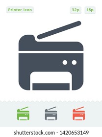 Multifunctional Printer Sticker Icons Professional Pixel Stock Vector ...