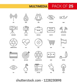 25 Green Multimedia Icon Set Stock Vector (Royalty Free) 1210884250 ...