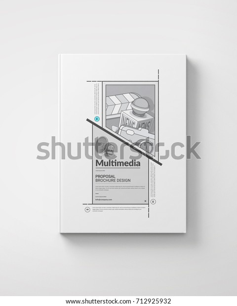 Multimedia Book Cover Layout Stock Vector (Royalty Free) 712925932 ...