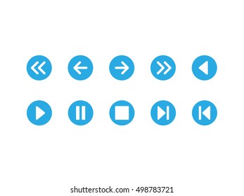Multimedia Controls Vector Icons Signs Stock Vector (Royalty Free ...