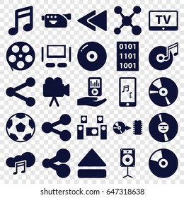 Multimedia Icons Set Set 25 Multimedia Stock Vector (Royalty Free ...