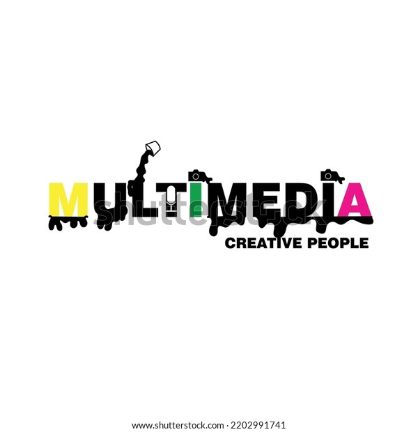 Multimedia Logo Graffiti Style Simple Logo Stock Vector (Royalty Free ...