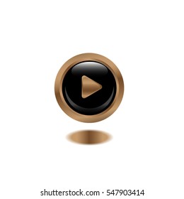 Multimedia Play Gold Icon Vector Stock Vector (Royalty Free) 547903414 ...
