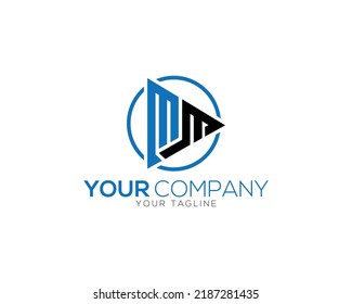 Multimedia Triangle Mm Letter Logo Modern Stock Vector (Royalty Free ...