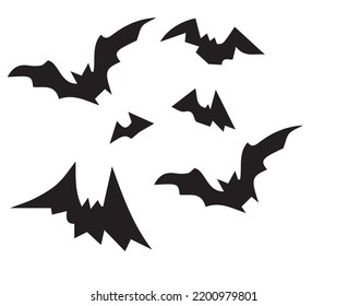 Multiple Black Bats Design Used Different Stock Vector (Royalty Free ...