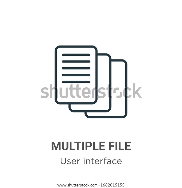 Multiple File Outline Vector Icon Thin Stock Vector (Royalty Free ... Multiple File Outline Vector Icon Thin Stock Vector (Royalty Free ...