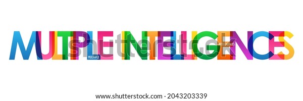 Multiple Intelligences Colorful Vector Typography Banner Stock Vector ...