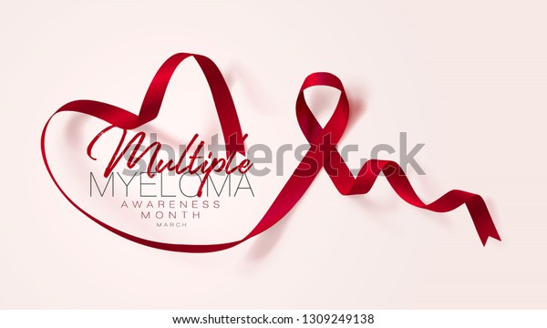 Multiple Myeloma Awareness Calligraphy Poster Design Stock Vector ...