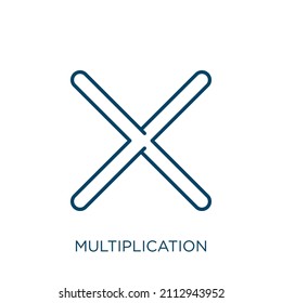 Multiplication Icon Thin Linear Multiplication Outline Stock Vector ...