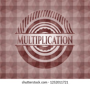 Multiplication Red Seamless Emblem Badge Abstract Stock Vector (Royalty ...