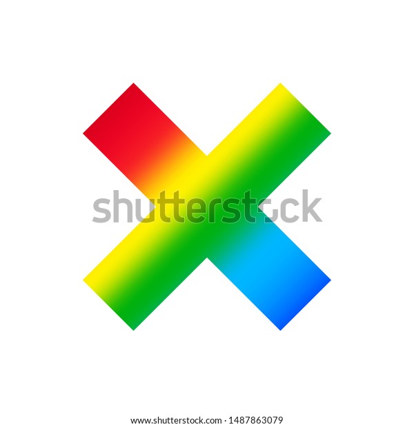 Multiplication Sign Isolated On White Background Stock Vector (Royalty ...