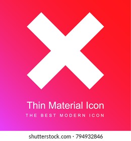 Multiplication Symbol Red Pink Gradient Material Stock Vector (Royalty ...