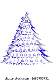 Multiplication Table Christmas Tree Pyramid Stock Vector (Royalty Free ...