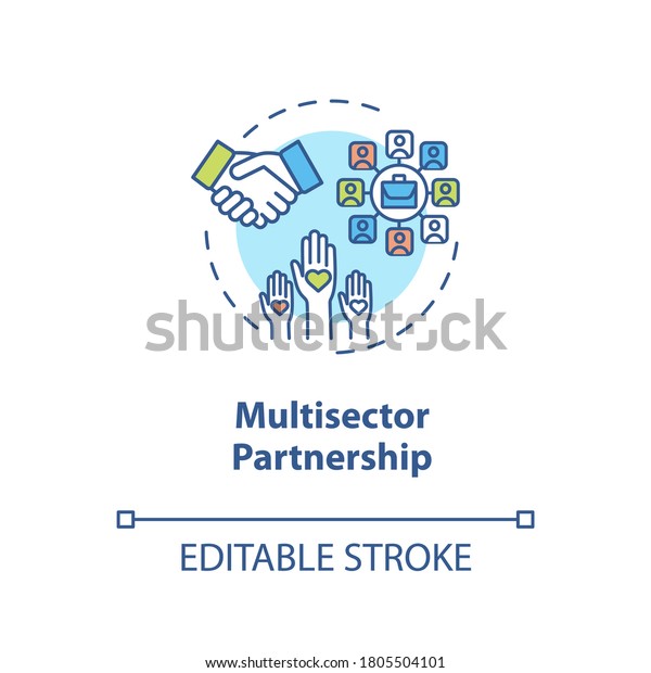 Multisector Partnership Concept Icon Partnership Business Stock Vector ...