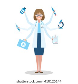 1,042 Multitasking doctor Images, Stock Photos & Vectors | Shutterstock