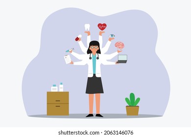 1,042 Multitasking doctor Images, Stock Photos & Vectors | Shutterstock