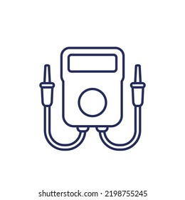 Multitester Multimeter Line Icon Stock Vector (Royalty Free) 2198755245 ...