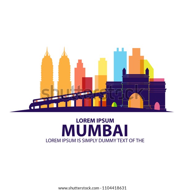 Mumbai City Vector Art Stock Vector (Royalty Free) 1104418631 ...