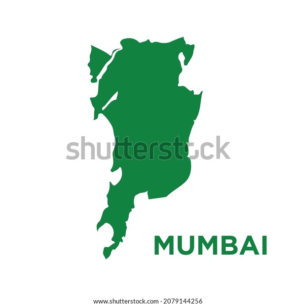 Mumbai Maps Black White White Background Stock Vector (Royalty Free ...