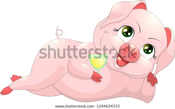 Mumps Lies On One Side Cheerful Stock Vector (Royalty Free) 1244634553 ...