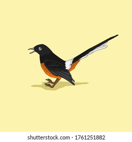 Ilustration Vektor Graphic Murai Batu Which Stock Vector (Royalty Free ...