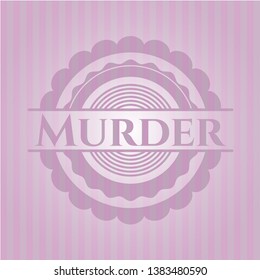 Murder Badge Pink Background Vector Illustration Stock Vector (Royalty ...