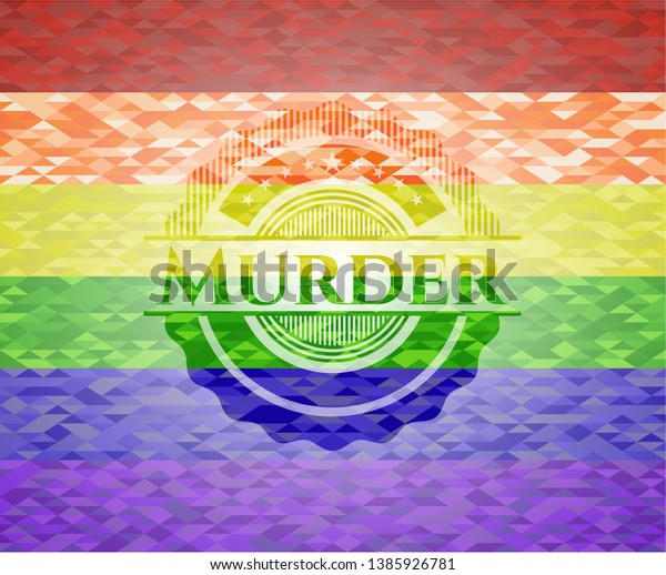 Murder Lgbt Colors Emblem Vector Illustration Stock Vector (Royalty ...