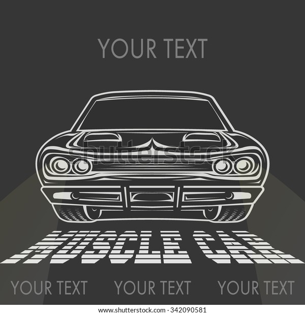 Muscle Car Poster Stock Vector (Royalty Free) 342090581 | Shutterstock