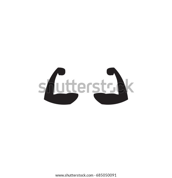 Muscle Flexing Vector Icon Girl Stock Vector (Royalty Free) 685050091 ...