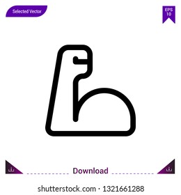 Muscle Icon Vector Best Modern Simple Stock Vector (Royalty Free ...