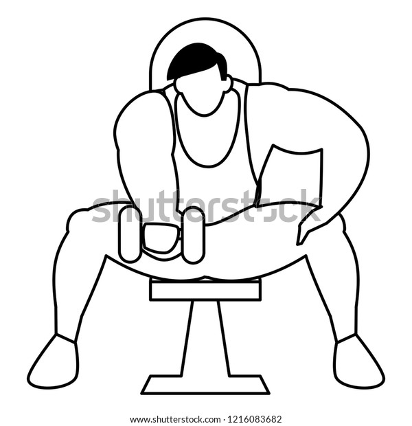 Muscle Man Design Stock Vector (Royalty Free) 1216083682 | Shutterstock